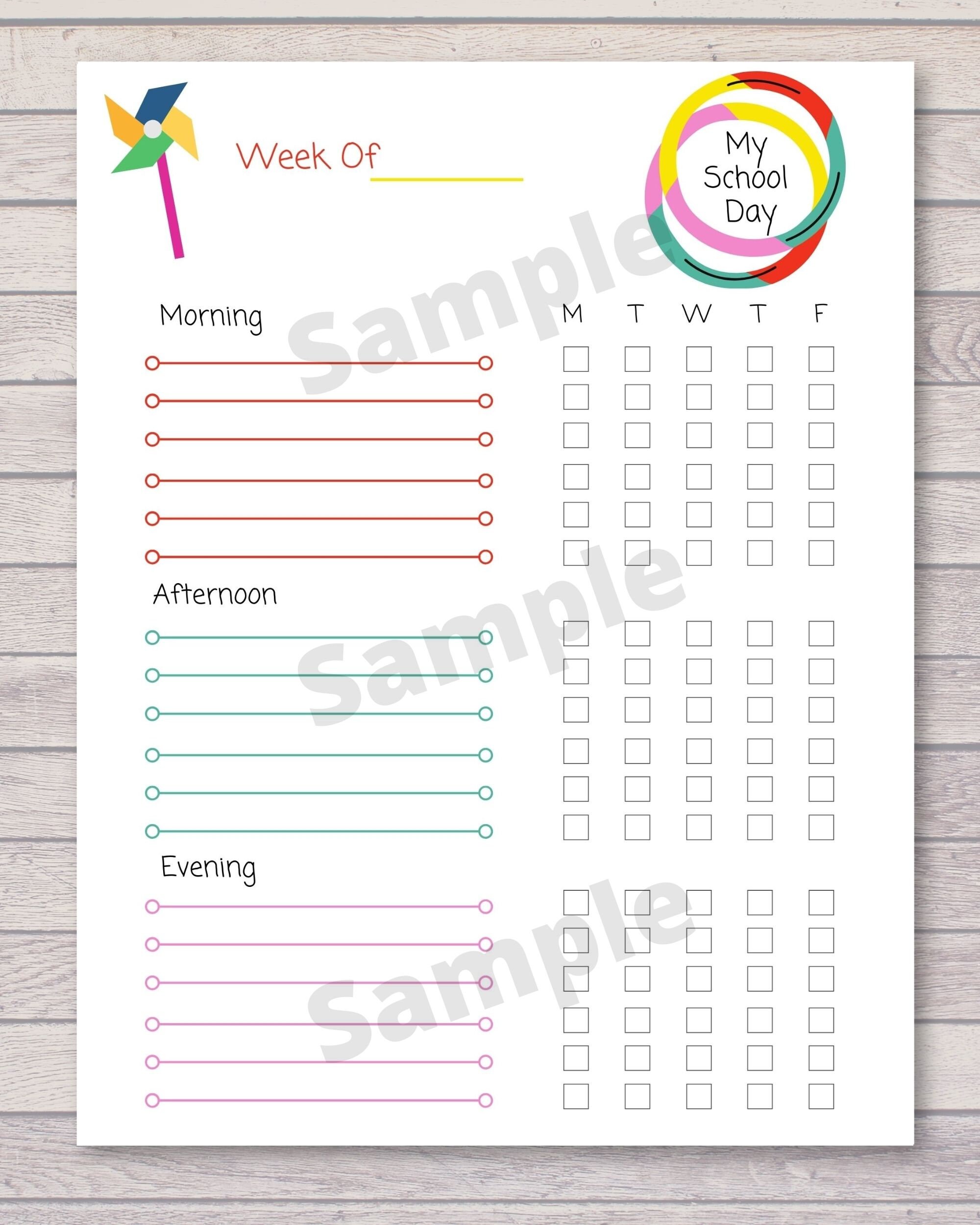 SIMPLE Home School Schedule, Home School Planner, Kids Daily Schedule ...