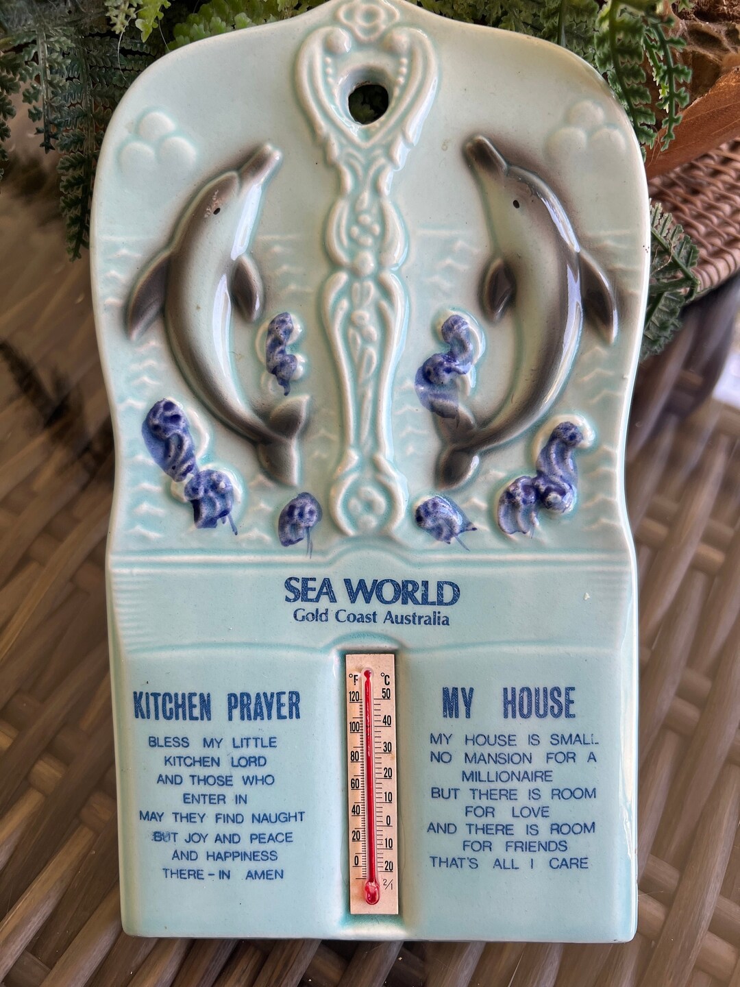 Vintage 70's Seaworld Gold Coast Wall Thermometer Souvenir - Etsy