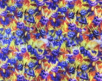 Purple Dragon Fabric | Etsy