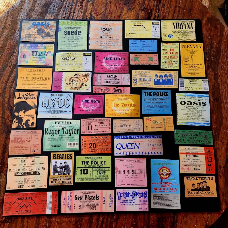 Rare Classic Rock Band or Beatles Concert Tickets and - Etsy