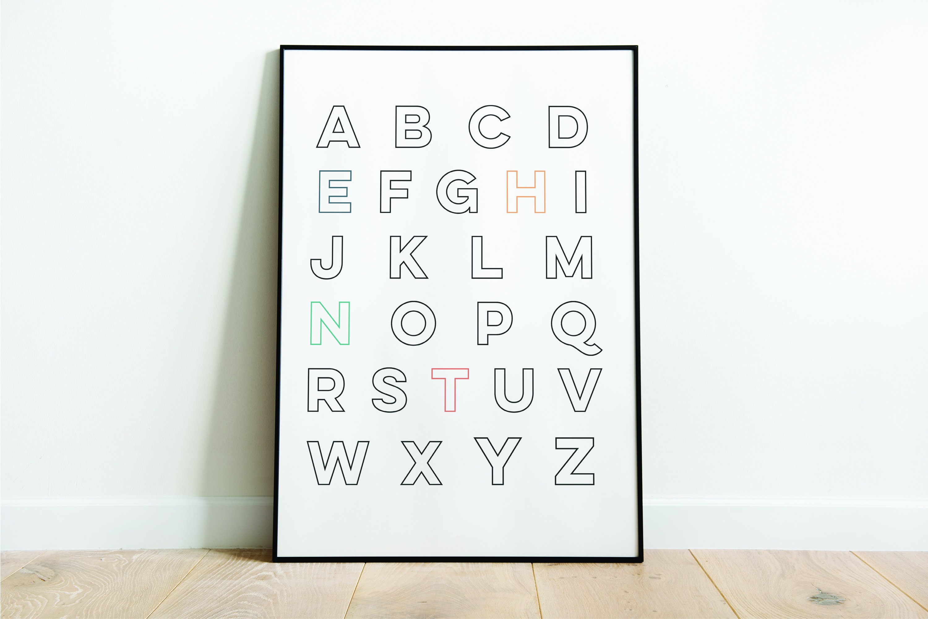 Personalised Alphabet Poster / Family Initials / Typography - Etsy UK