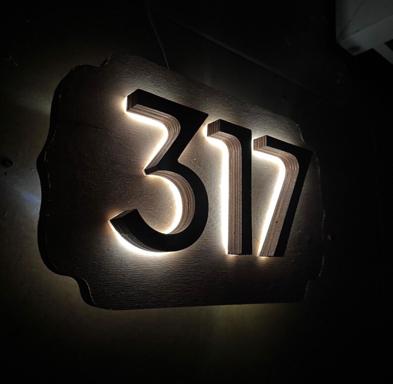 House Number Sign, Address Sign for House, Wood House Number Sign ...