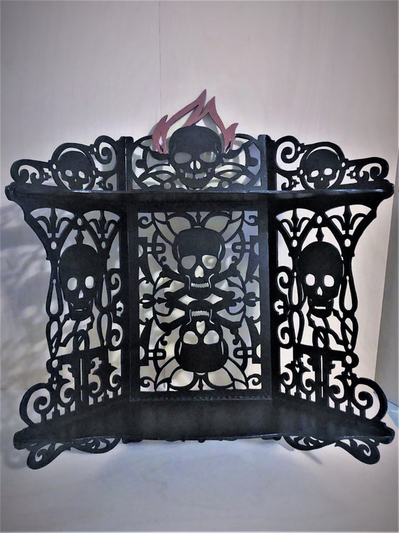 Handmade Wooden Corner Shelf Big Scull Sculls Shelf. Home | Etsy