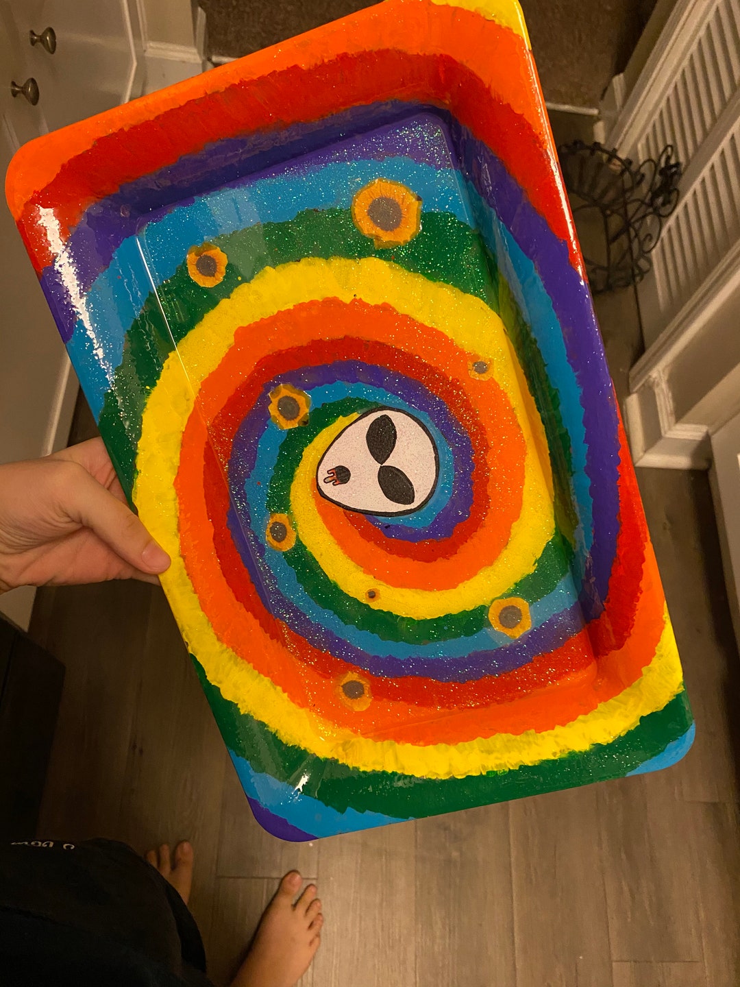 Hand Painted Rolling Tray - Etsy