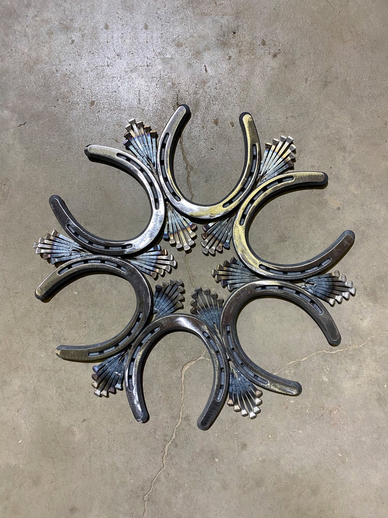 Horseshoe and Nail Metal Hanging Art - Etsy