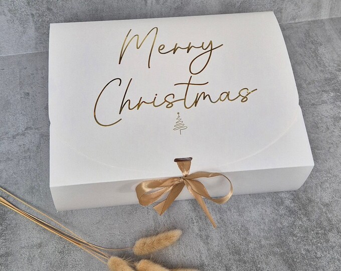 Personalised Christmas Gift Box, Personalised Gift Bag, Present Box ...