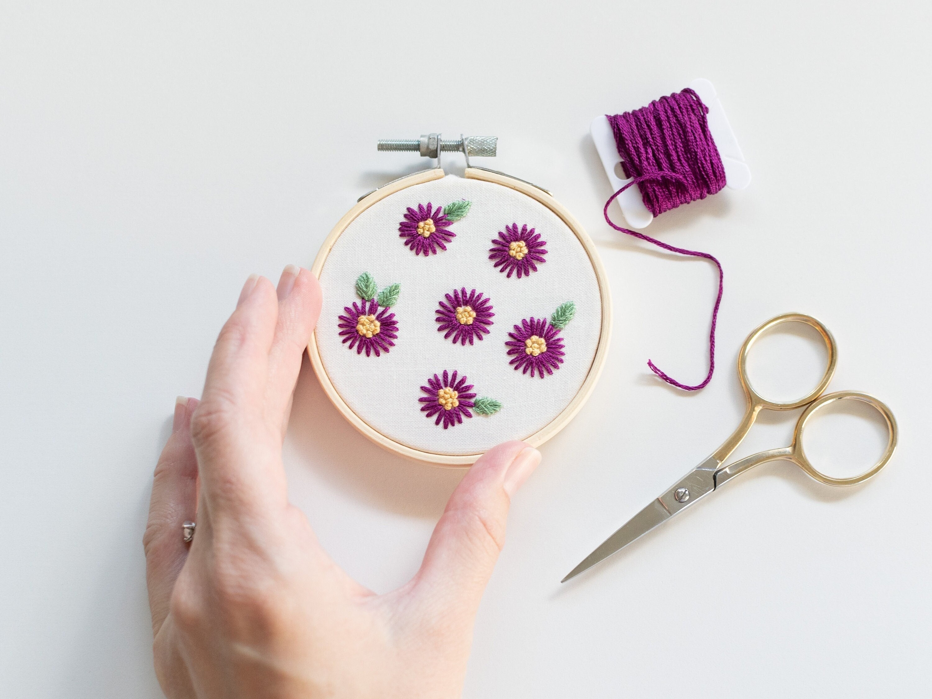 Aster Part 5-2021 Hand Embroidered Wall Art Fiber Arts Art ...