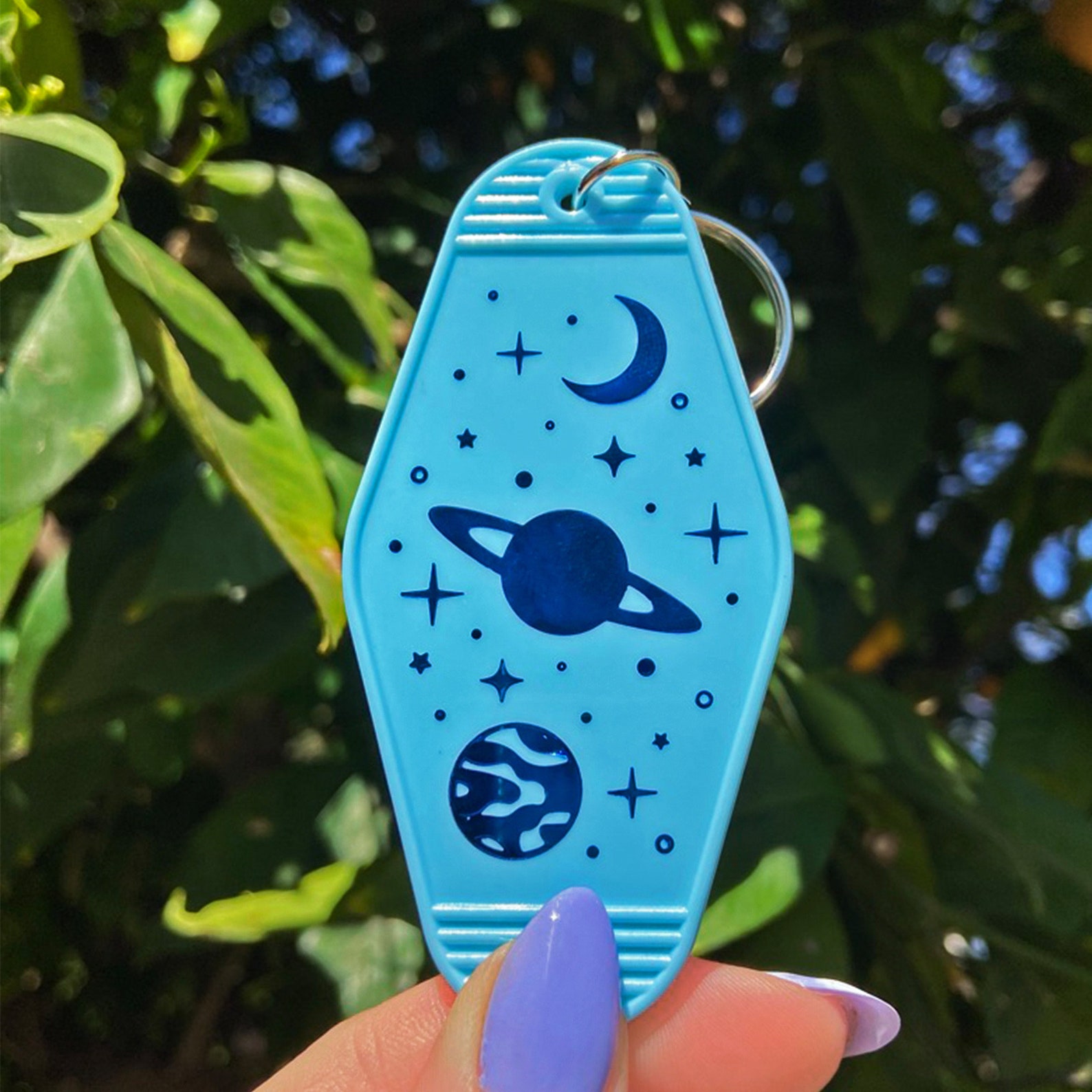 Motel Keychain Holographic Moon Keychain Holographic - Etsy