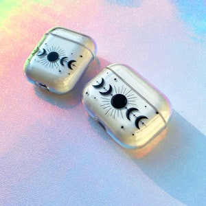 Moon AirPod Case Cute, Moon Phases airpods Pro Case, Durable Protective ...