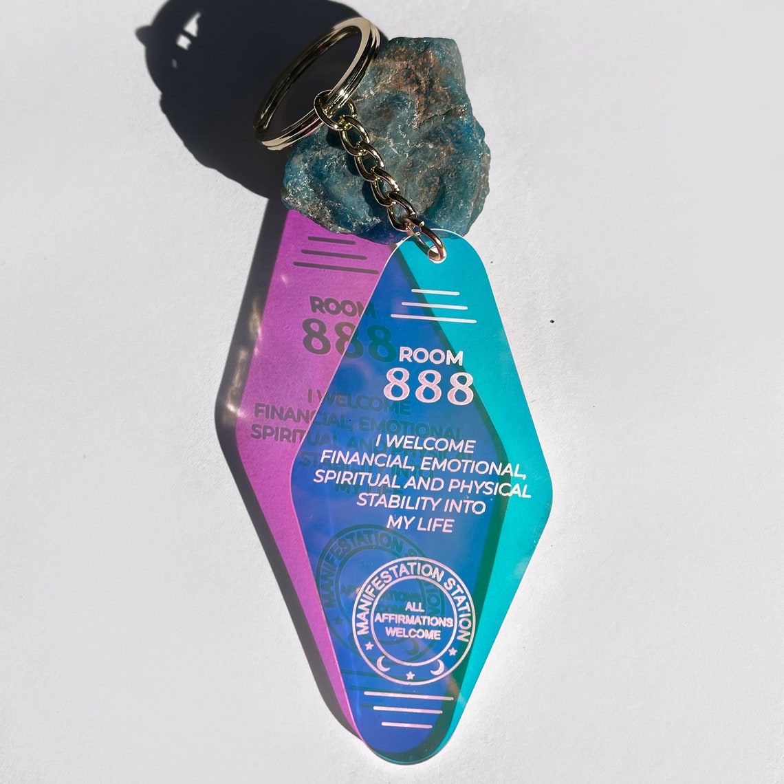 Keychain 888 Retro Key Angel Numbers Keychain Holographic - Etsy