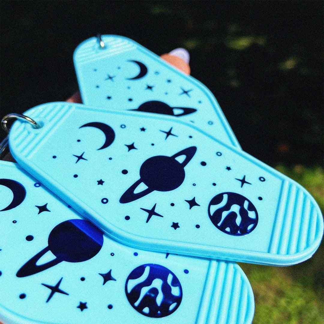 Motel Keychain Holographic Moon Keychain Holographic Keychain Vintage ...