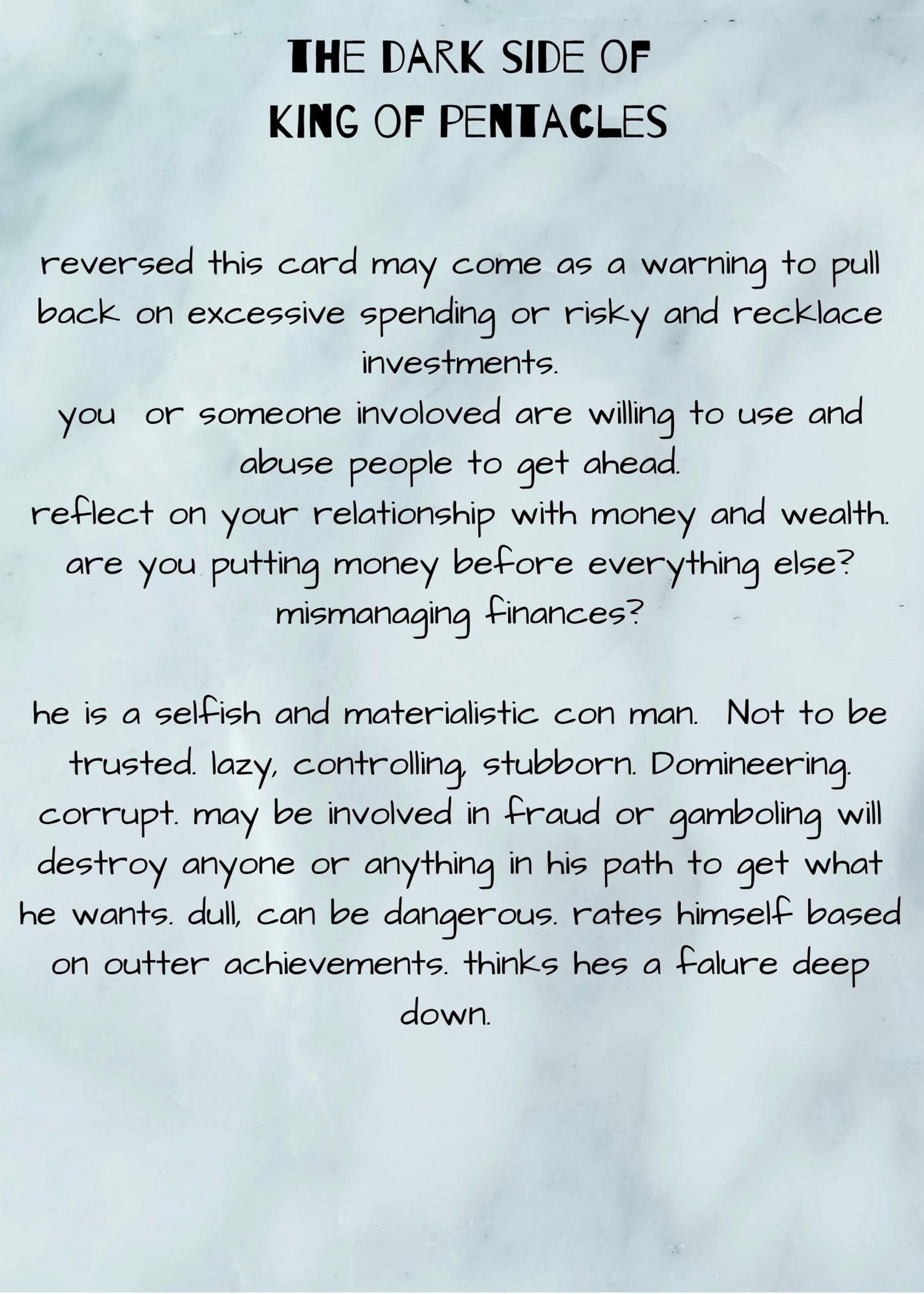 Tarot Kings Cheat Sheet/workbook With FREE GIFT Get to Know - Etsy