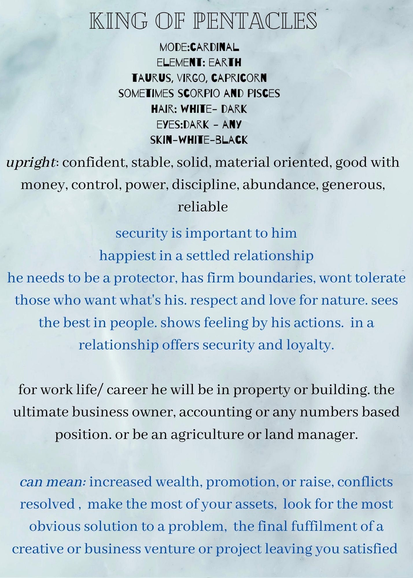 Tarot Kings Cheat Sheet/workbook With FREE GIFT Get to Know - Etsy