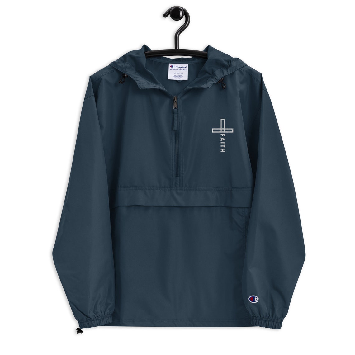 Cross Faith Christian Jacket Packable Embroidered - Etsy