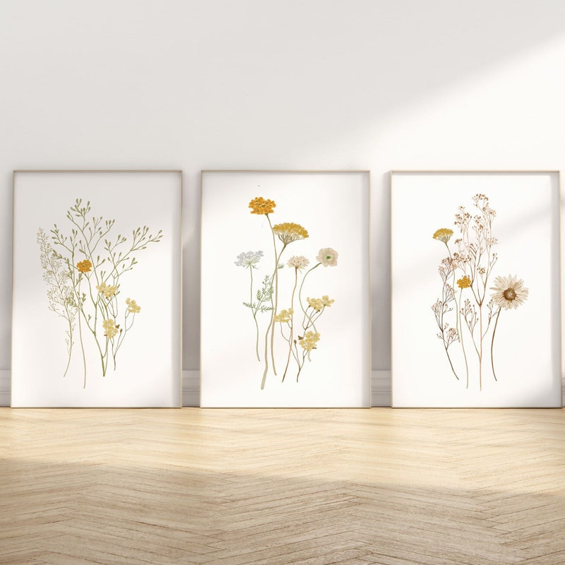 Yellow Flowers Print - Etsy