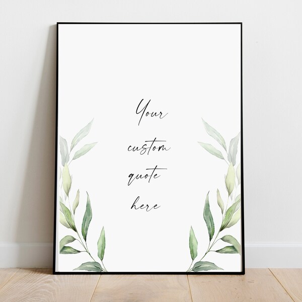 Custom Quote Poster - Etsy