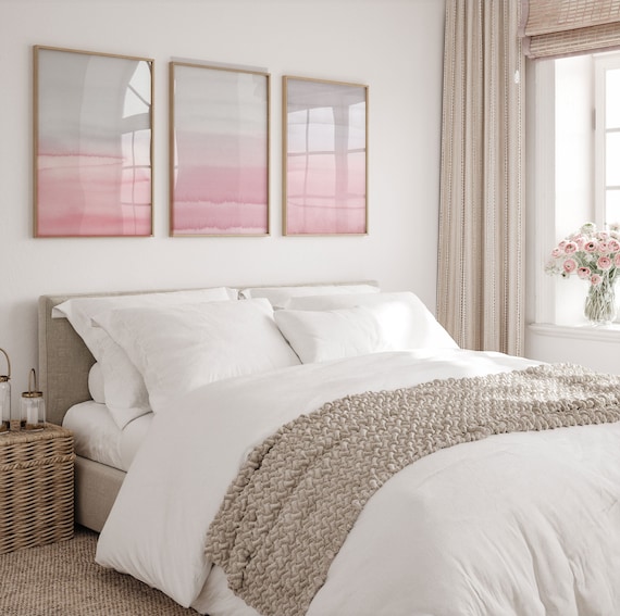 Grey pink blue bedroom store