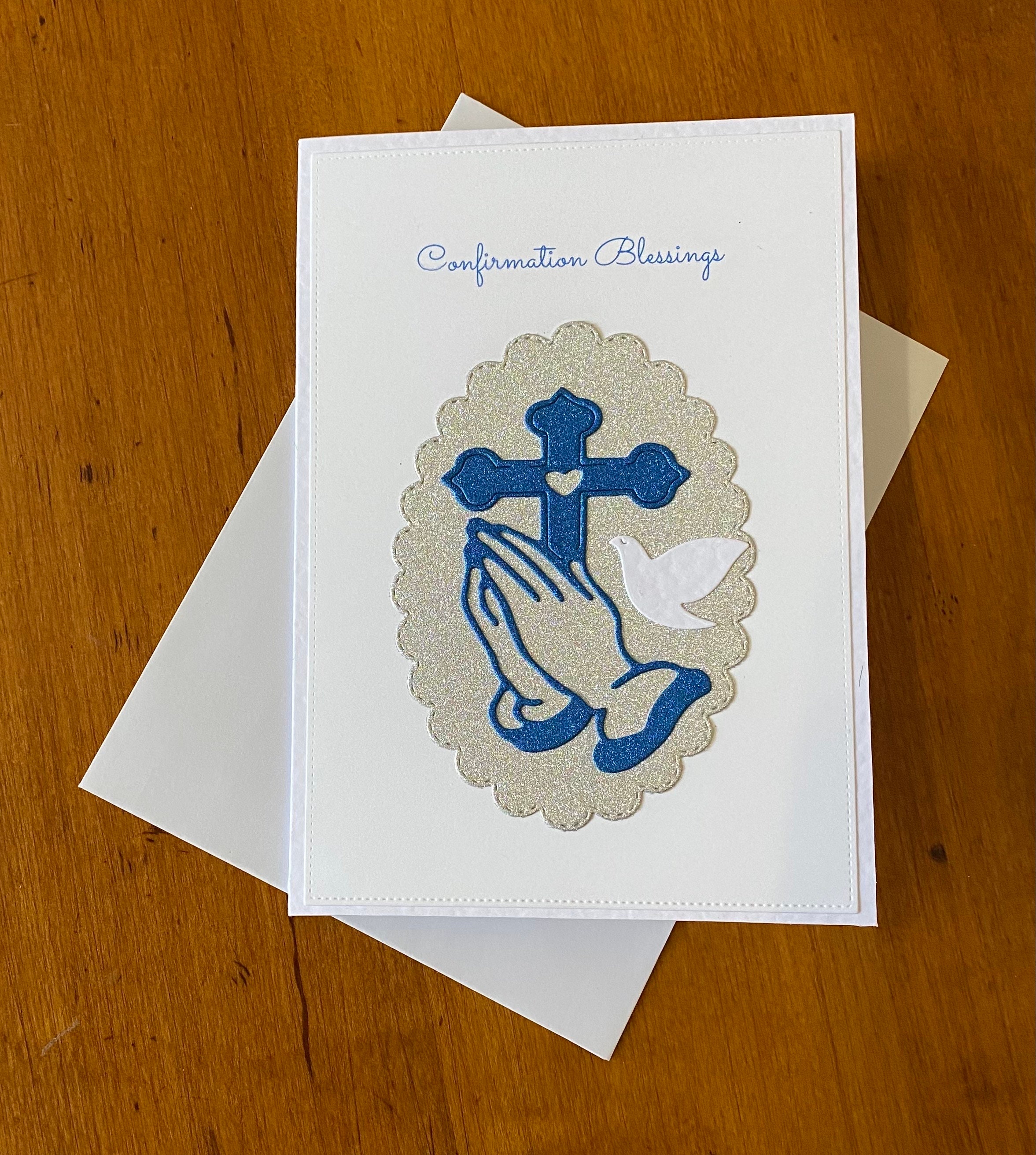 Confirmation Card for Boy or Girl, 5x7 Christian Greeting With Praying ...