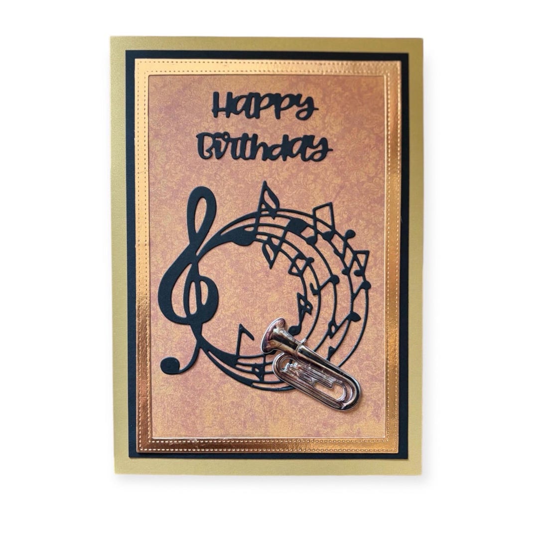 Tuba Birthday Card, Music Theme 5x7 Greeting Card for Horn Player, Jazz ...
