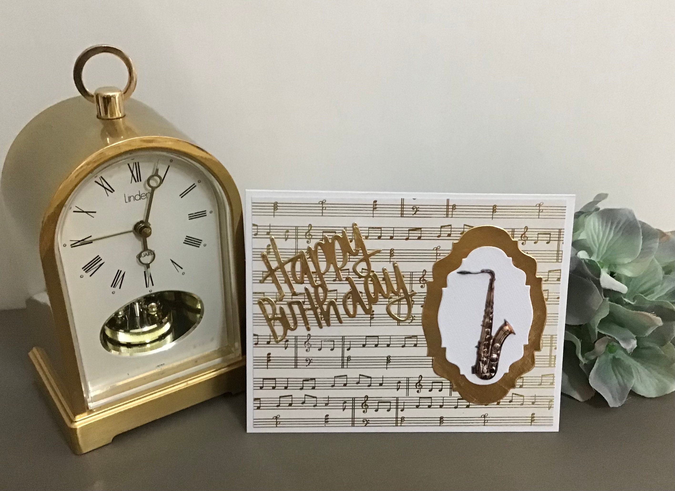 Saxophone Birthday Card Sax Player Greeting Card Jazz or - Etsy