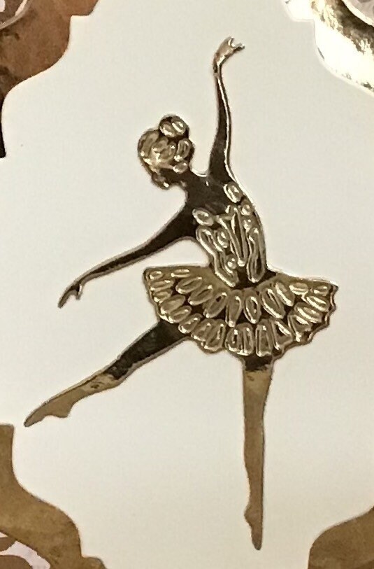 Ballerina Note Card, Ballet Dancer Blank Handmade Greeting Card for ...