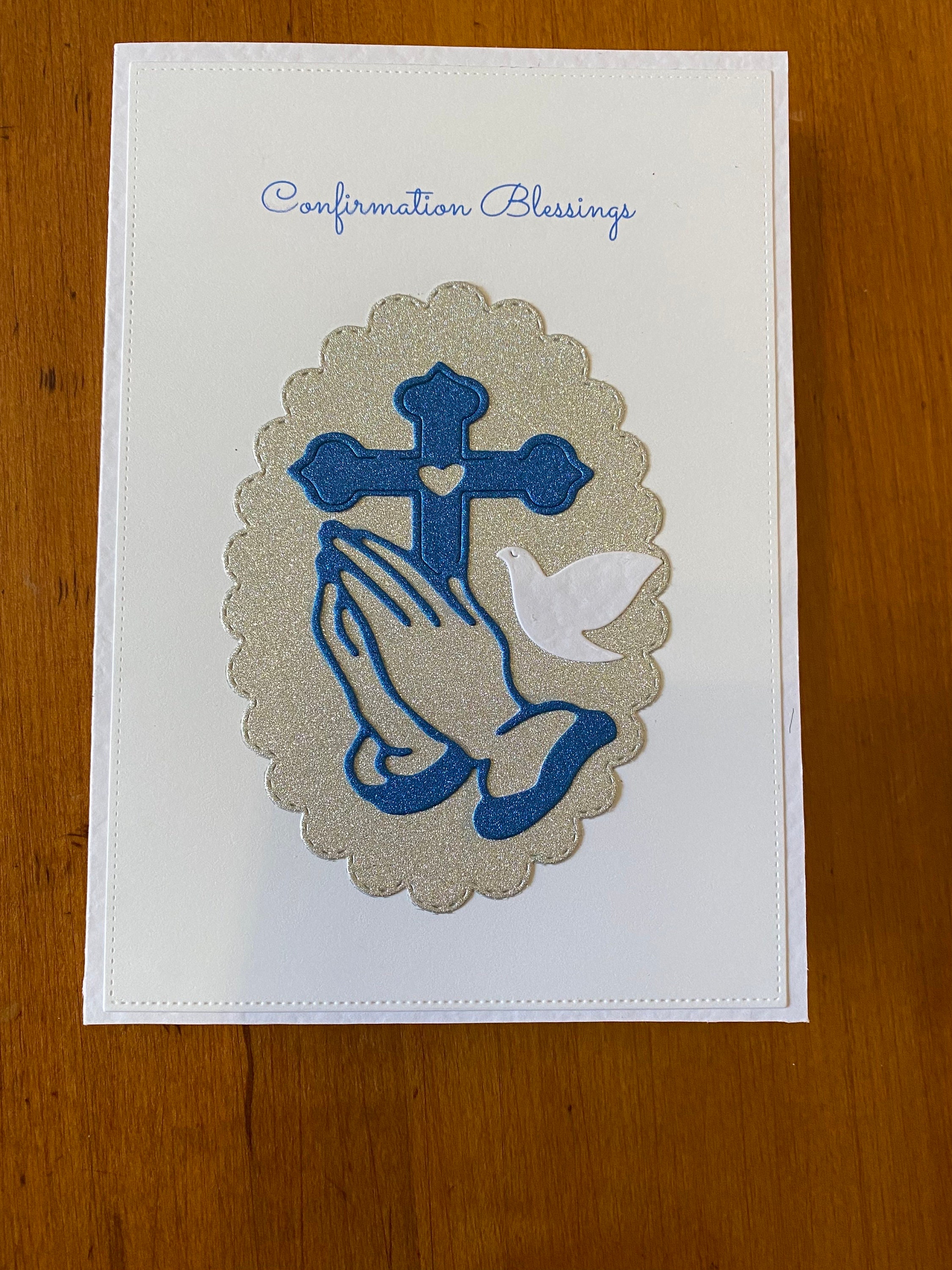 Confirmation Card for Boy or Girl, 5x7 Christian Greeting With Praying ...