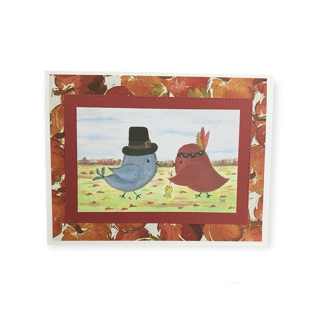 Thanksgiving Card for Child or Adult, Original Design Art Print ...