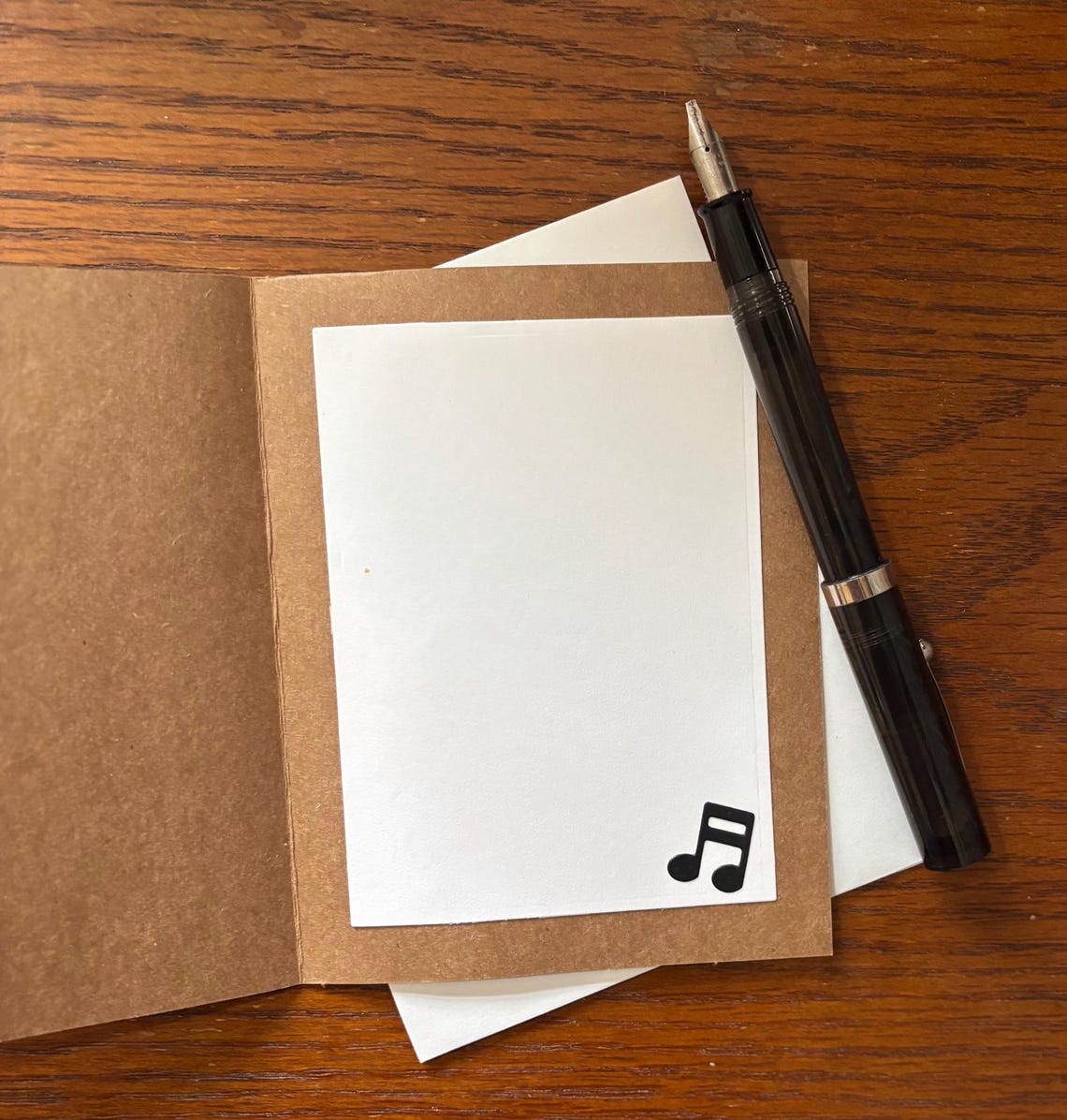 Harp Note Card: Rose Gold Music Themed Greeting - Etsy