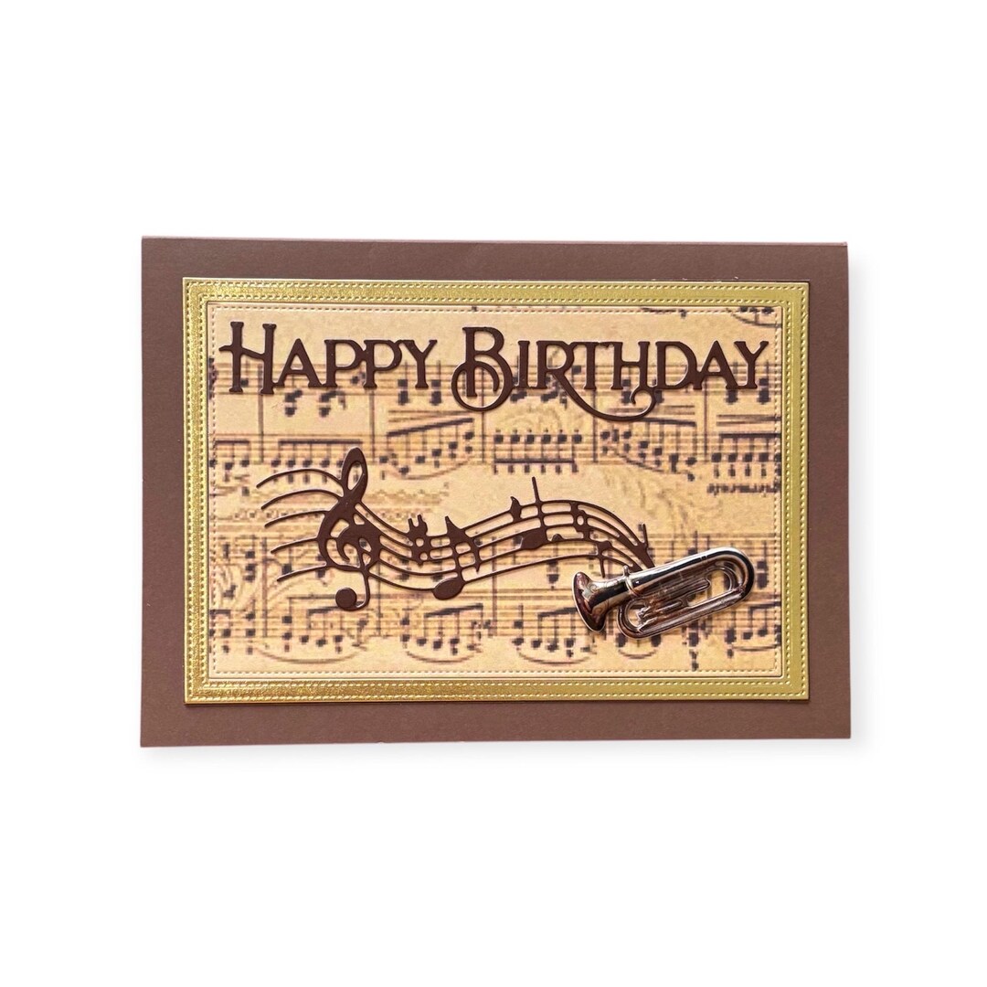 Tuba Birthday Card: Music Theme Greeting Card for Musician - Etsy