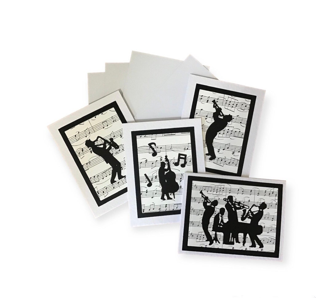 Musician Gift, Blank Note Card Assortment, Boxed Set of Greeting Cards ...