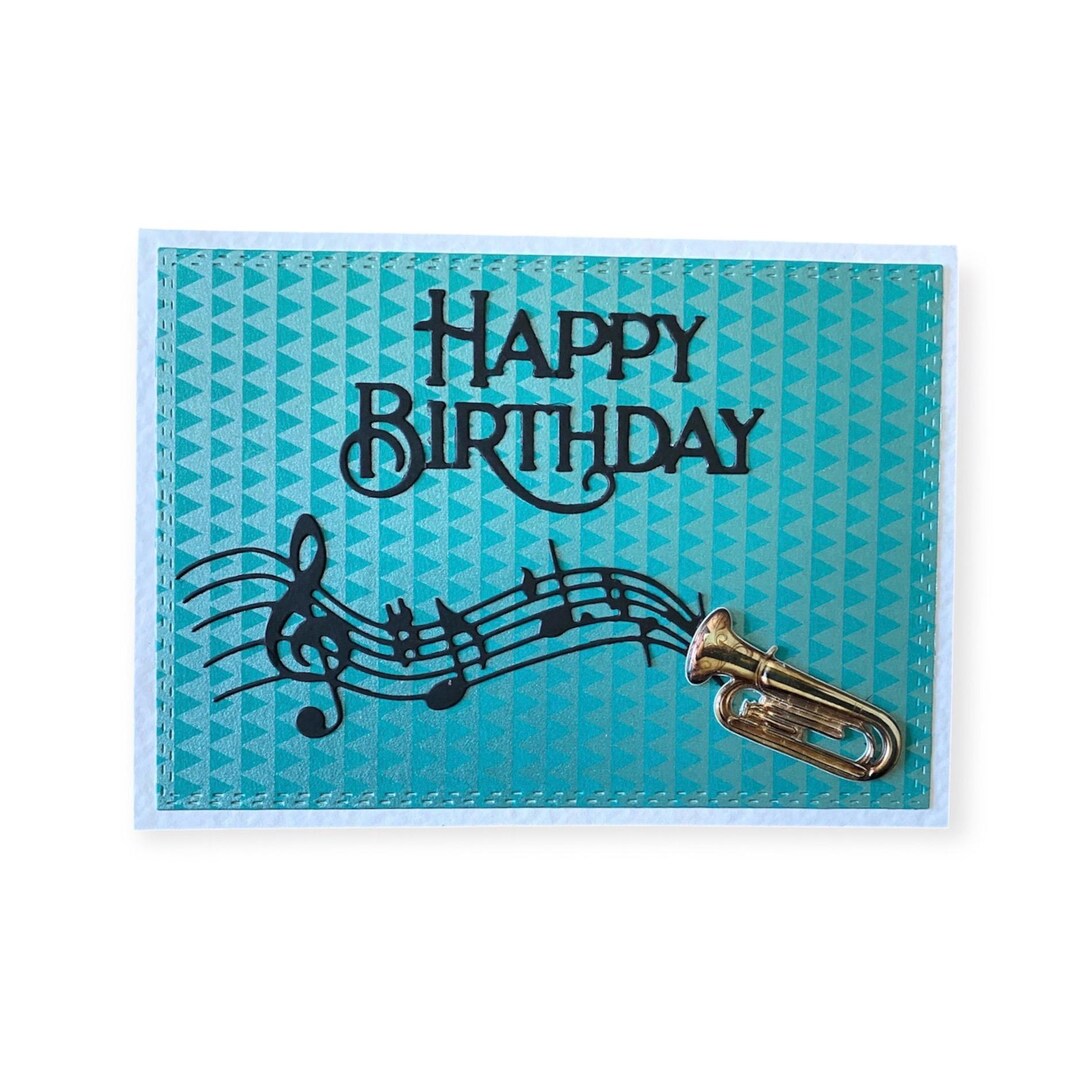 Tuba Birthday Card, Music Theme Greeting Card for Horn Player, Jazz or ...