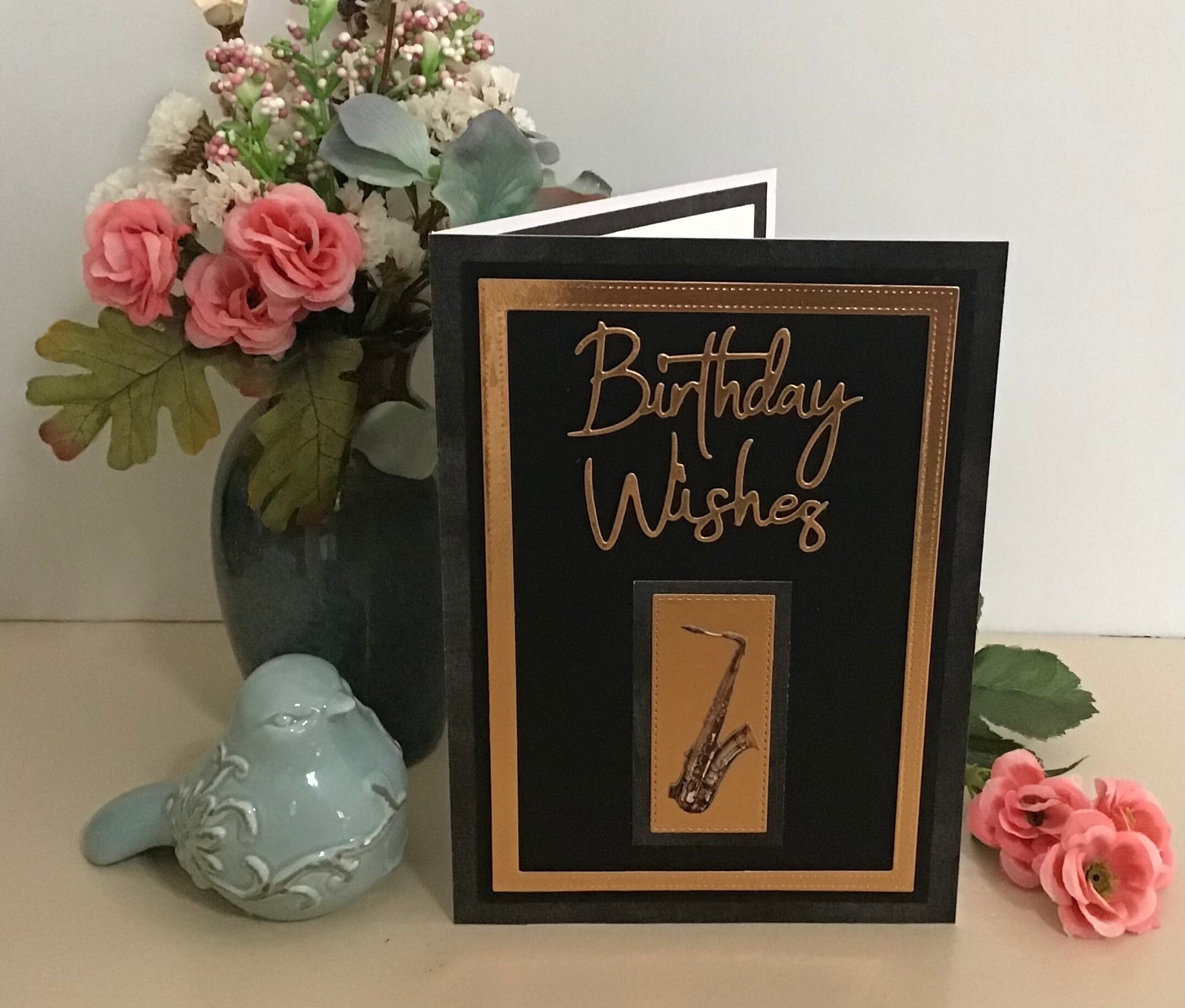 Saxophone Birthday Card Sax Player Greeting Card Jazz or - Etsy
