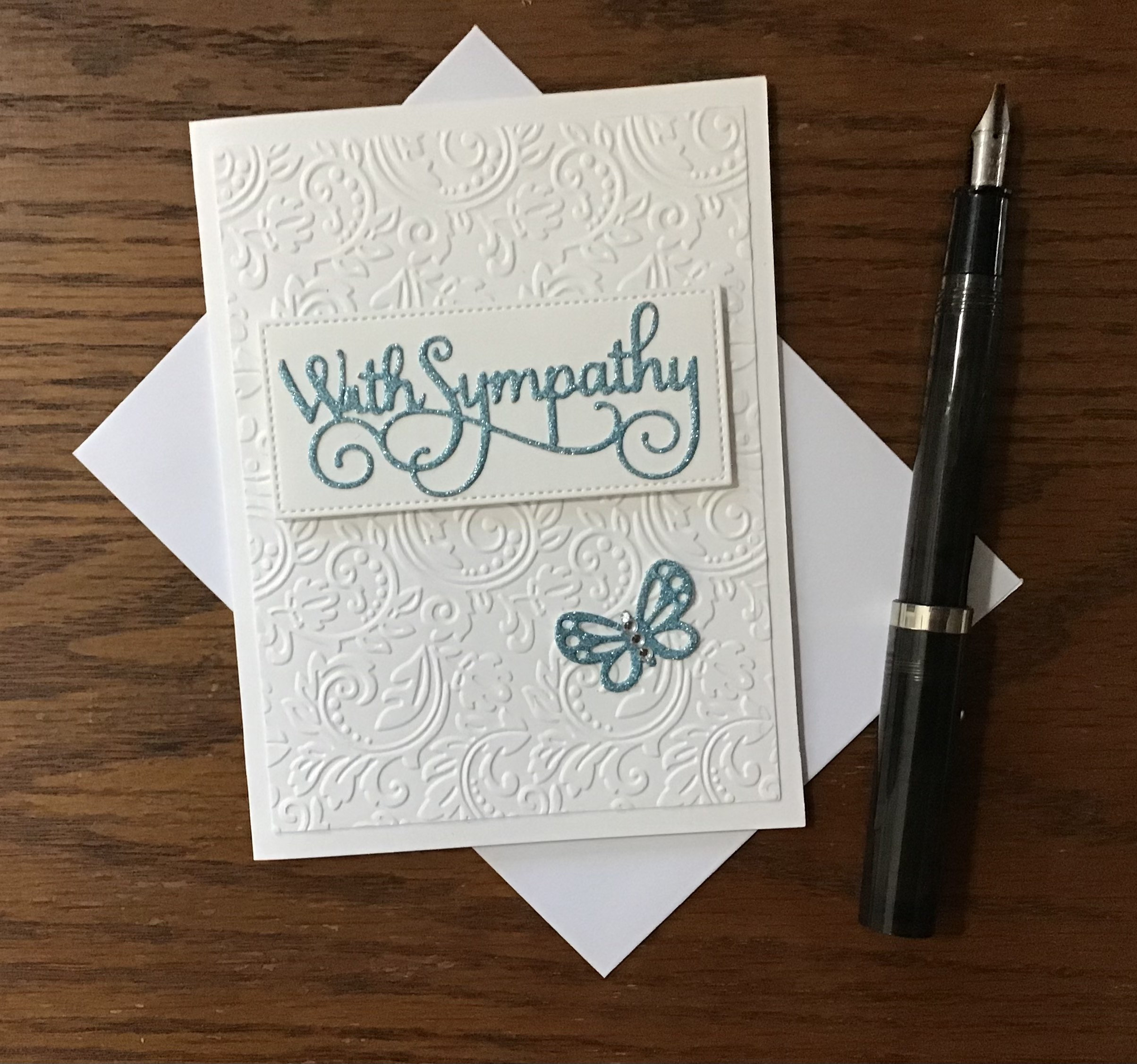 Blank Sympathy Card for Friend or Family Handmade Embossed - Etsy