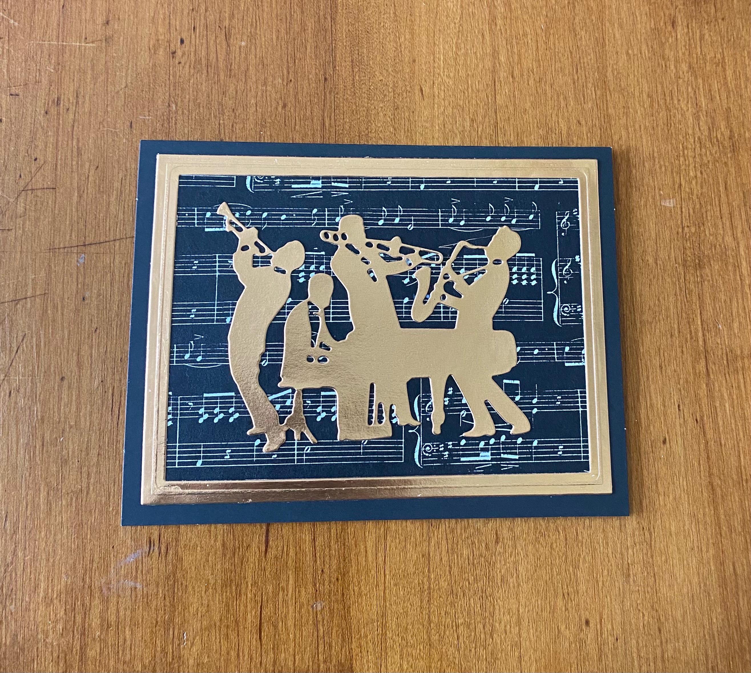 Jazz Band Note Card, Thank You Note for Sax Player, Classy Birthday ...