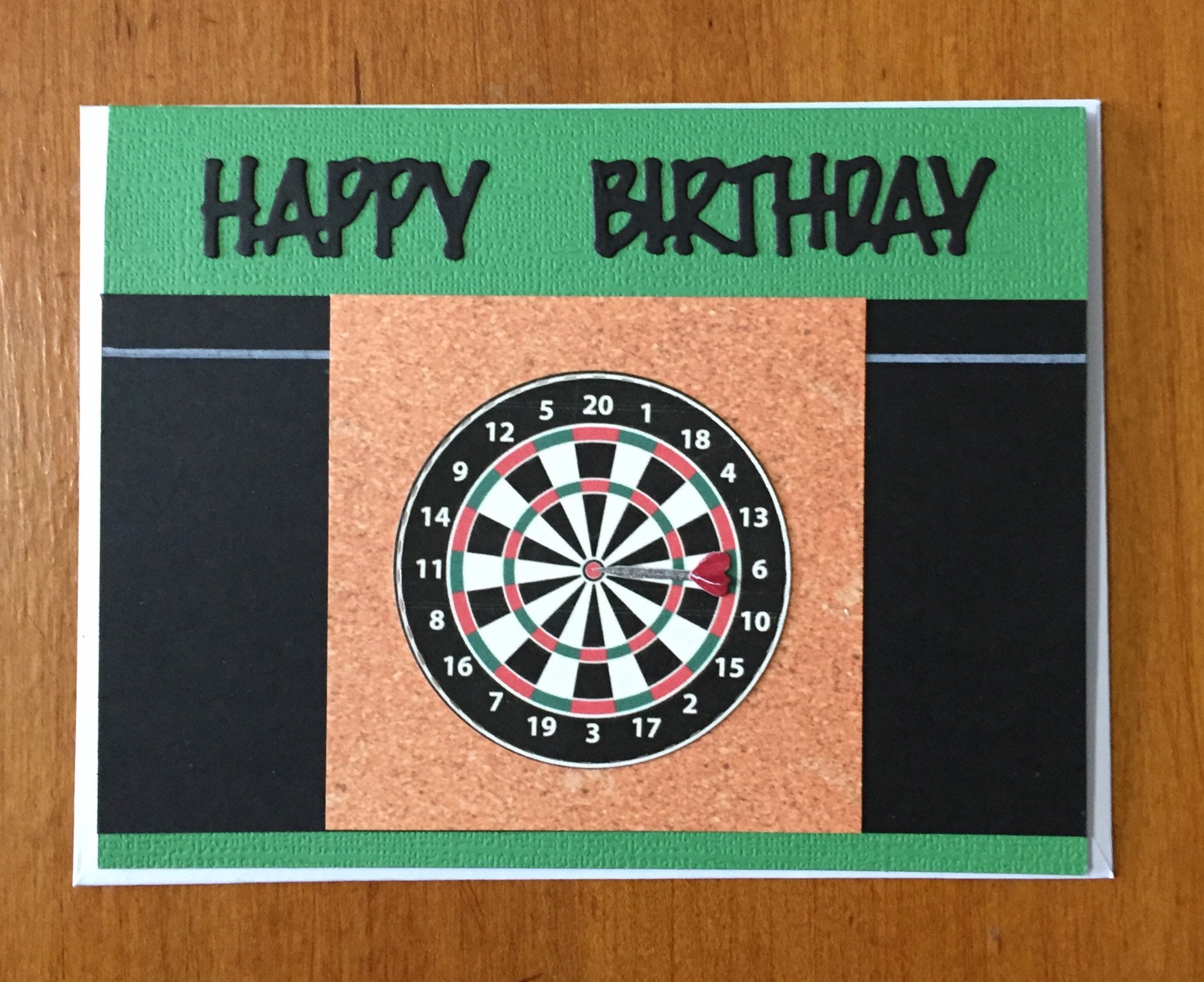 Dart Board Birthday Card Handmade Sports Greeting Card | Etsy