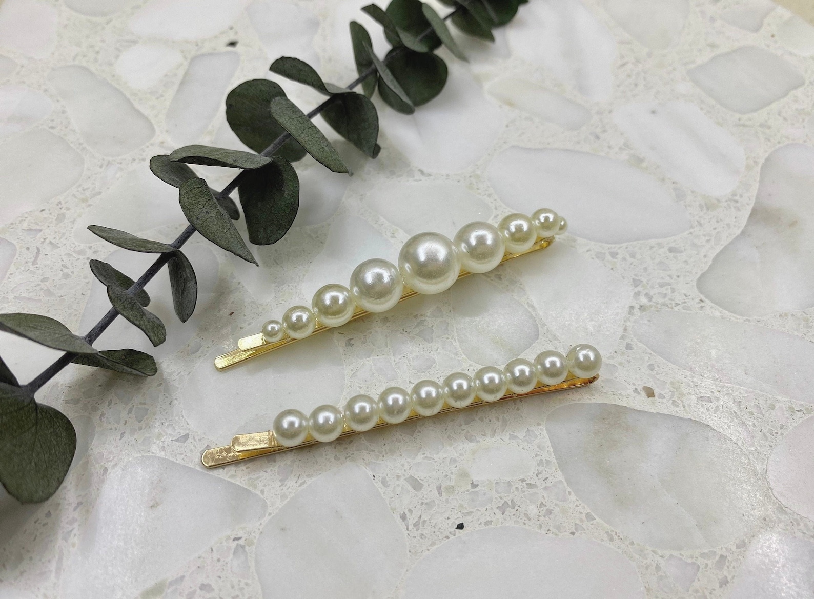 Pearl Hair Pin Duo Pearl Bobby Pins Elegant Bridal Hair | Etsy