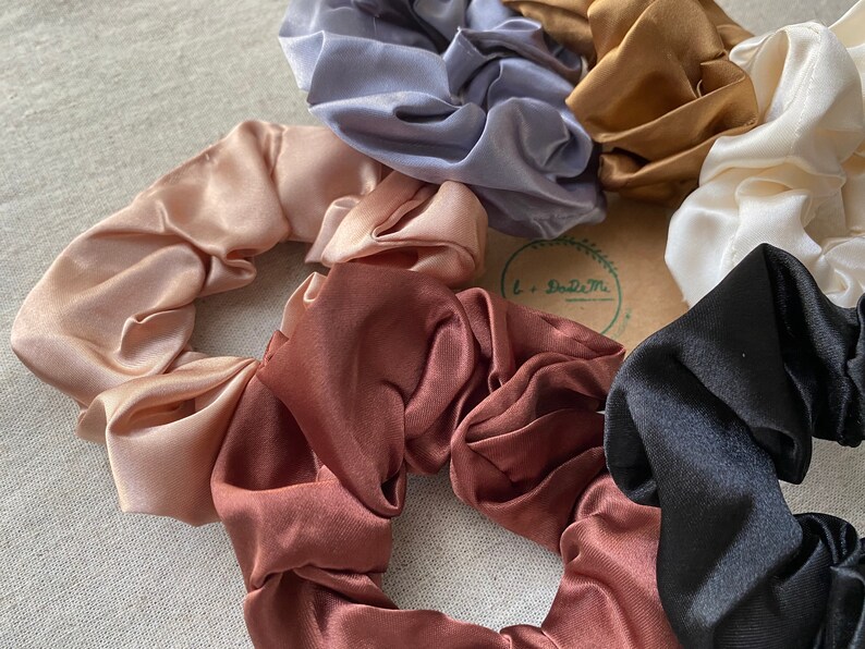 Multi-color Satin Hair Scrunchy Hair Scrunchies Scrunchie - Etsy