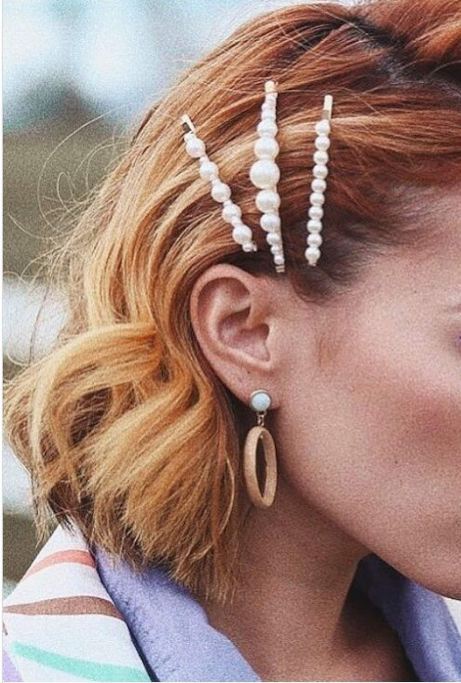 Pearl Hair Pin Duo Pearl Bobby Pins Elegant Bridal Hair | Etsy