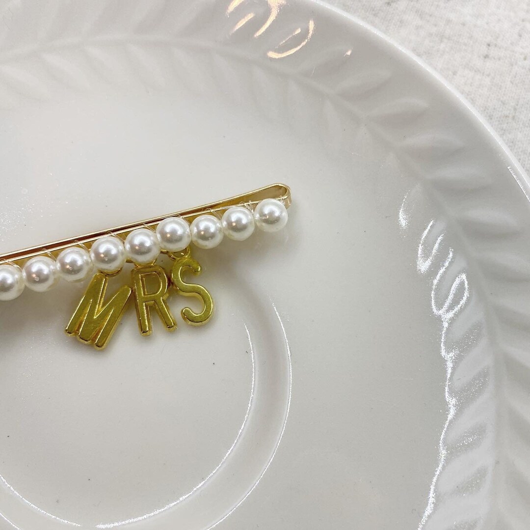 Initial Pearl Bobby Pin, Customized Alphabet Pearl Hair Pin,bridal Hair ...