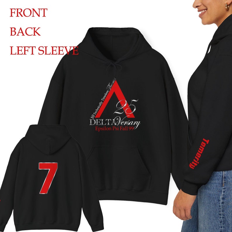 Deltaversary Hoodie, Personalized Sorority Sweatshirt - Etsy