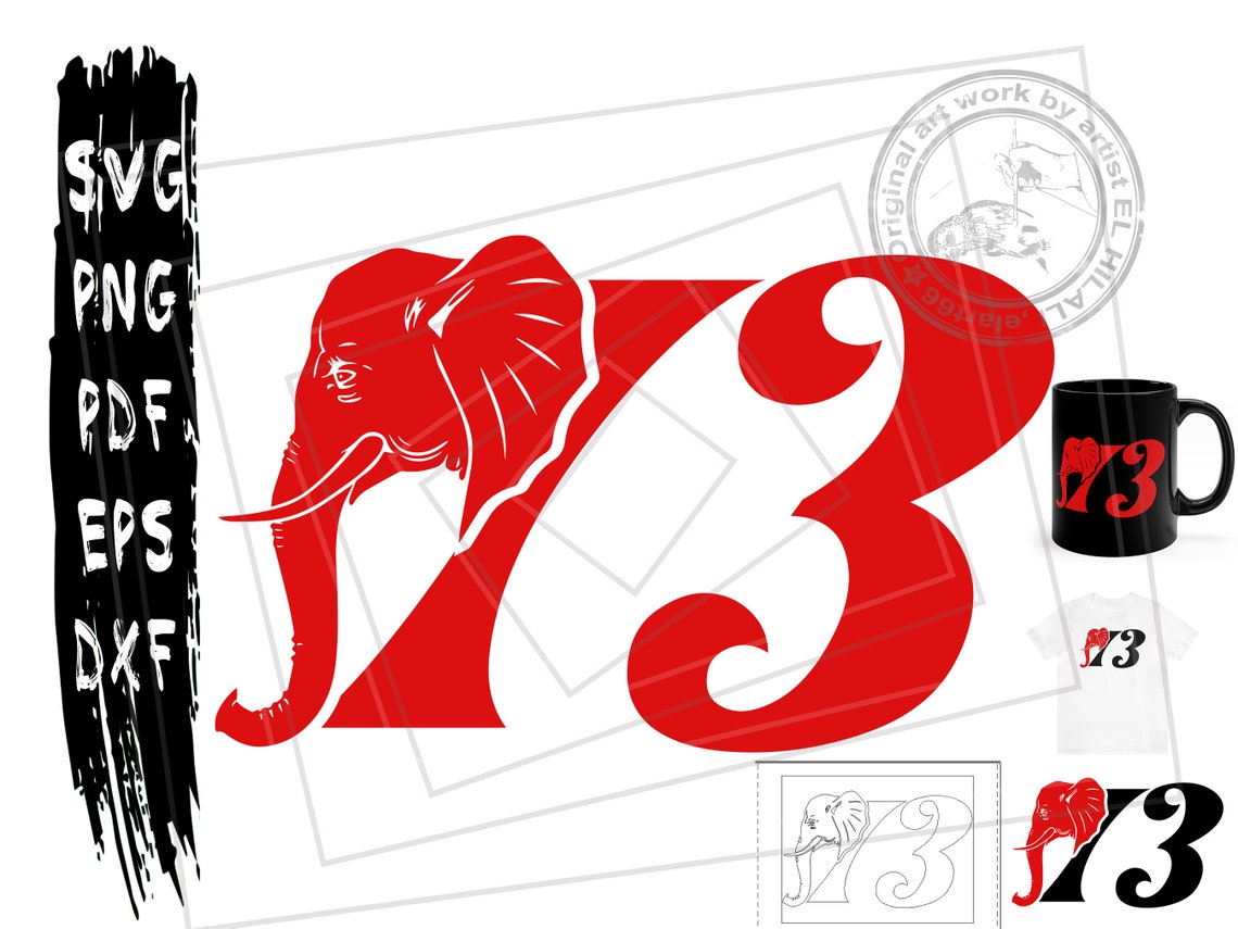 J13 Elephant SVG J Elephant J13 Instant Download PNG PDF - Etsy