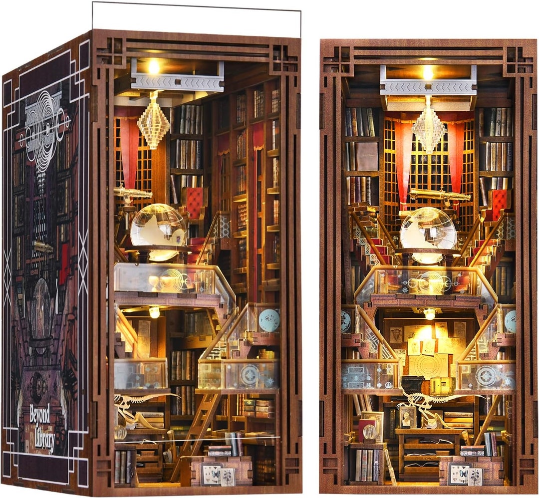 Beyond Library Book Nook: 3D Wooden Puzzle Shelf Insert Model - Etsy