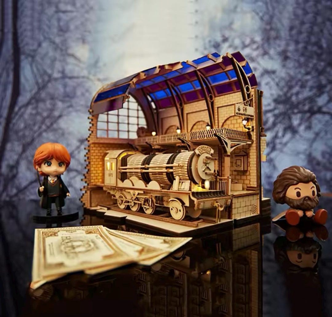 DIY Book Nook Kit 3D Wooden Puzzle, Platform Train - Etsy