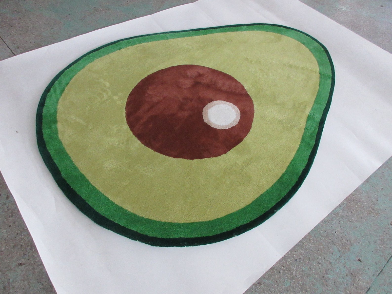 Handmade Tufted 3D Avocado Area Rug/ Handmade Avocado Area Carpet 2ft X ...