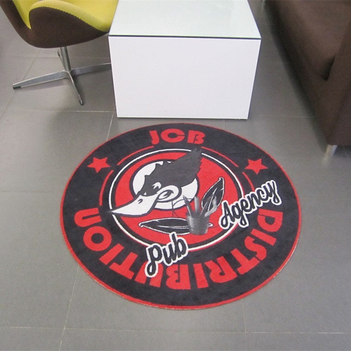 Customized 100% Nylon Printed Logo Door Mat for Business/round Custom ...