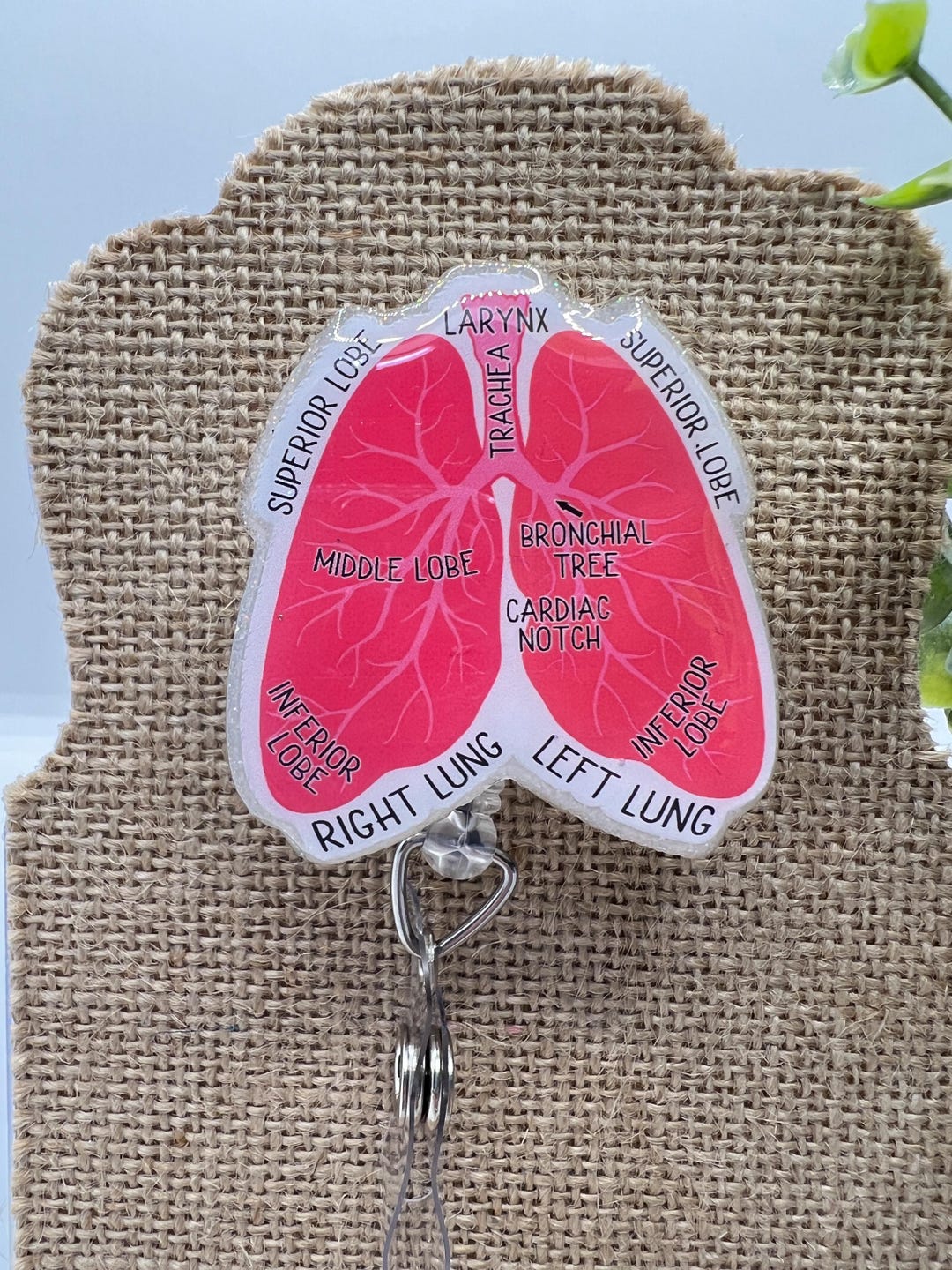 Anatomical Lungs Interchangeable Badge Reel Topper With Optional ...
