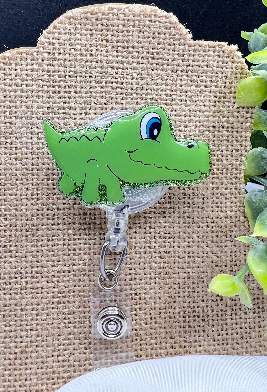 Alligator Badge Reel Topper W/alligator Clip or Belt Clip Badge Reel ...