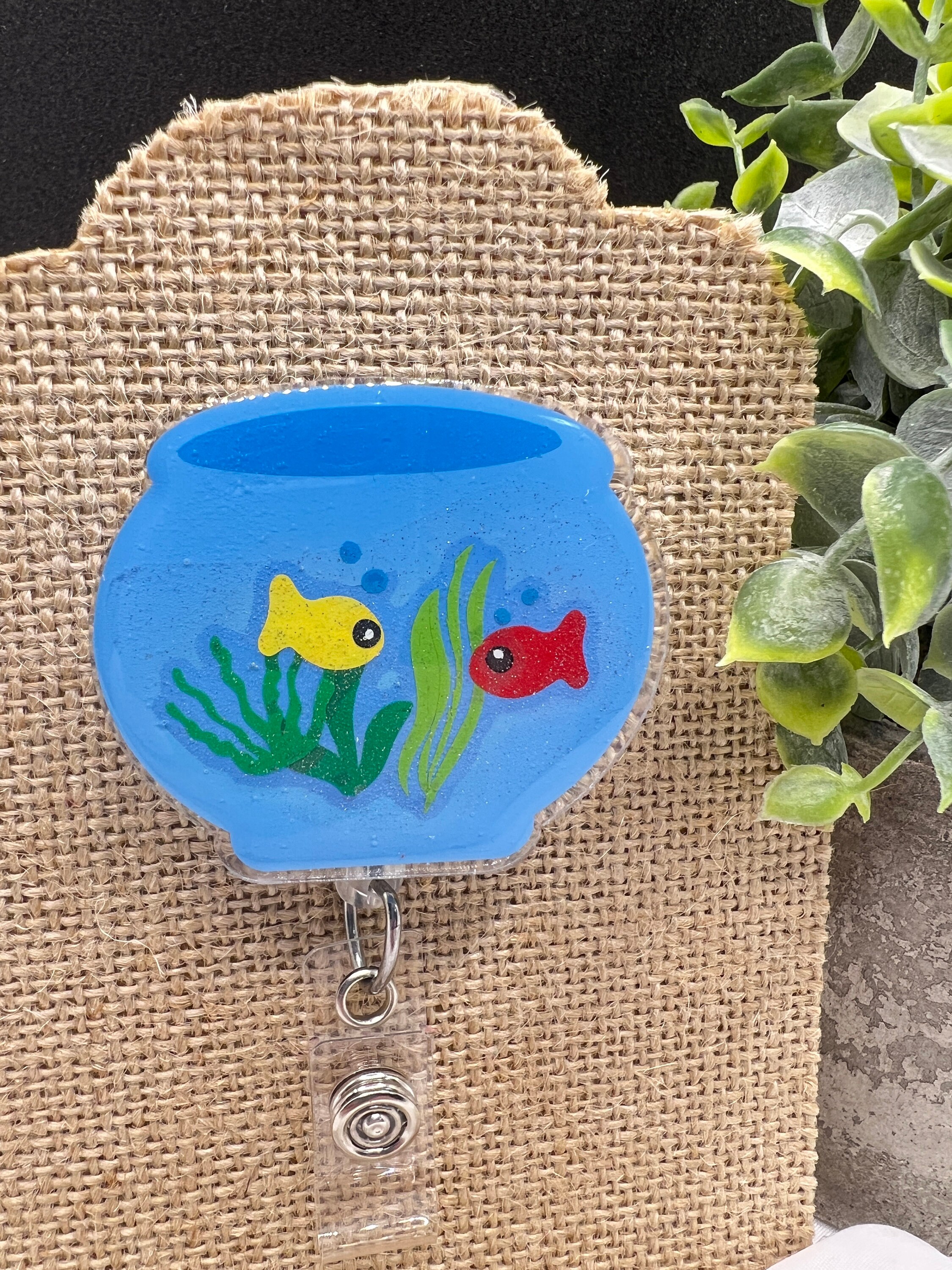Fish Bowl Badge Reel Topper - Etsy