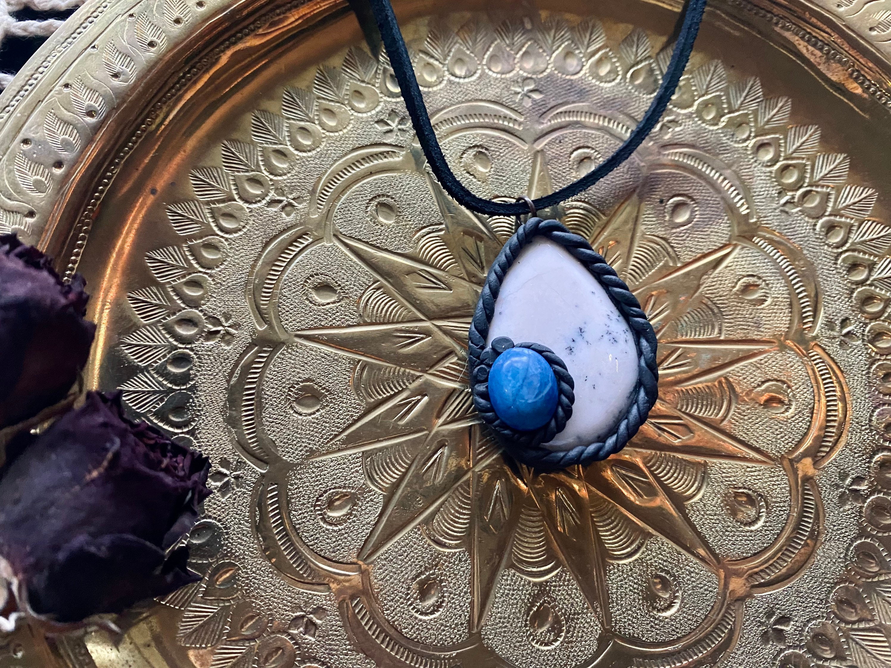 Oracle’s Eye // Polymer Clay + Crystal Pendant - Etsy