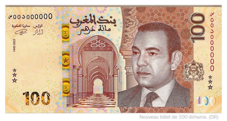 2024 New Moroccan 100 Dirhams Banknote Featuring King Mohamed 6 and ...